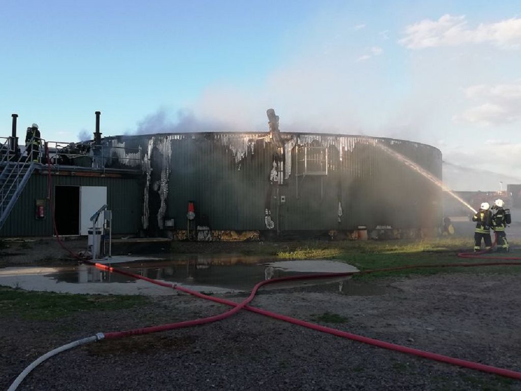 Brand in Biogasanlage